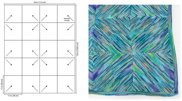 Diagonal Squares Knit Throw | FaveCrafts.com