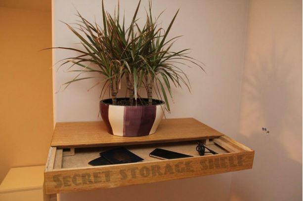 Secret Wall DIY Storage Shelf | DIYIdeaCenter.com