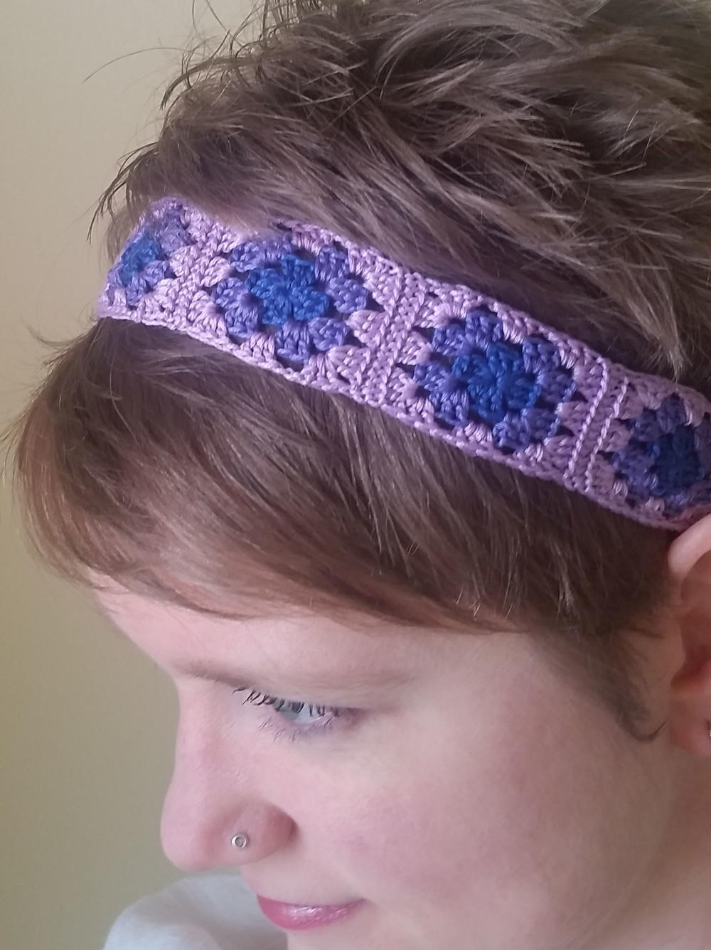 Spring Squares Headband | AllFreeCrochet.com