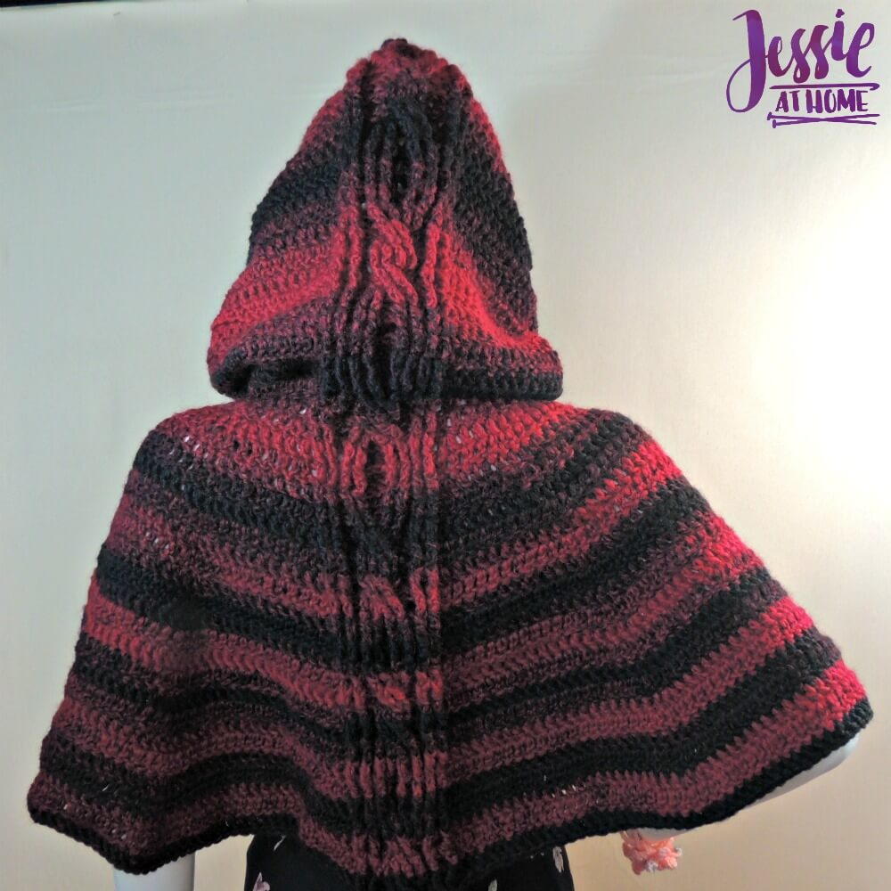 Hooded Cabled Cape | FaveCrafts.com