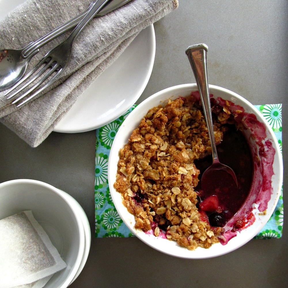 Summer Berry Crumble for Two | AllFreeCasseroleRecipes.com