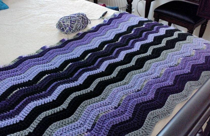 Restful Ripple Crochet Throw | AllFreeCrochetAfghanPatterns.com