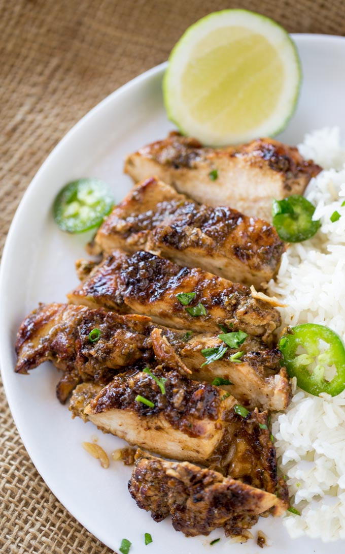 Easy Grilled Jerk Chicken | FaveHealthyRecipes.com