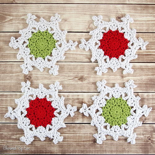 Snowflake Coasters | AllFreeCrochet.com