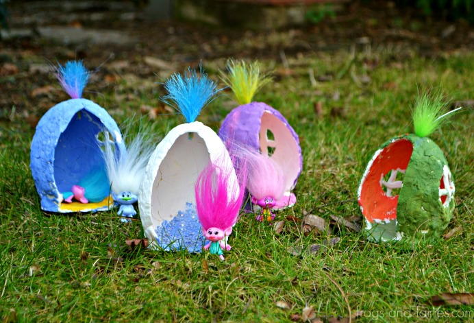 Trolls Inspired Pod Houses | AllFreeKidsCrafts.com