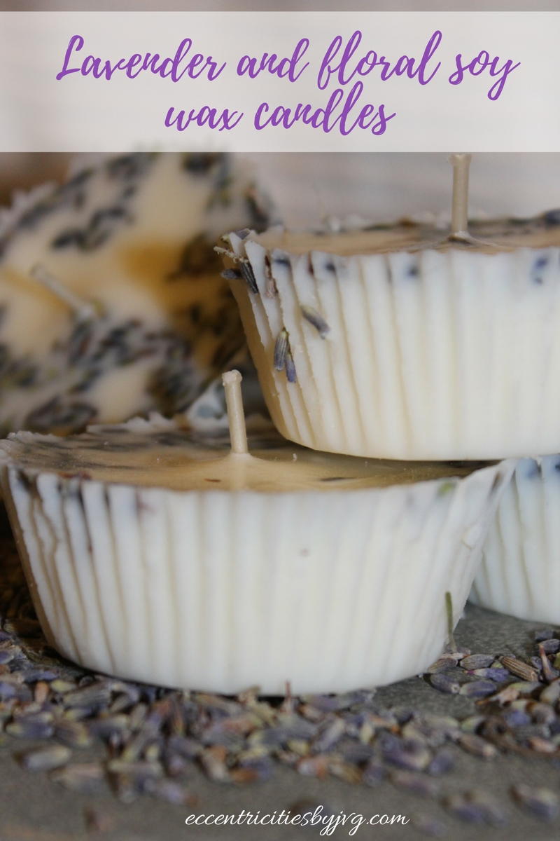 Lavender and Floral Soy Wax Cupcake Candles | DIYIdeaCenter.com
