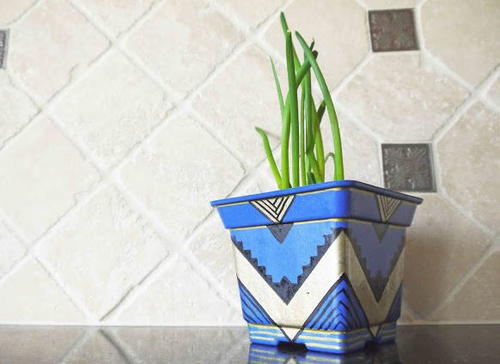 Aztec Pattern DIY Plant Pot | DIYIdeaCenter.com