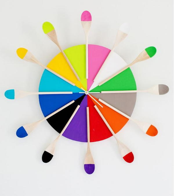 Colorful Kitchen Cool Clock Design | DIYIdeaCenter.com