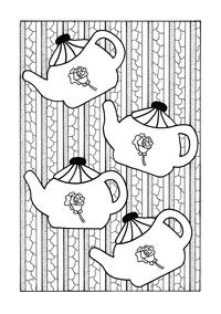 Tea Party Adult Coloring Page | FaveCrafts.com