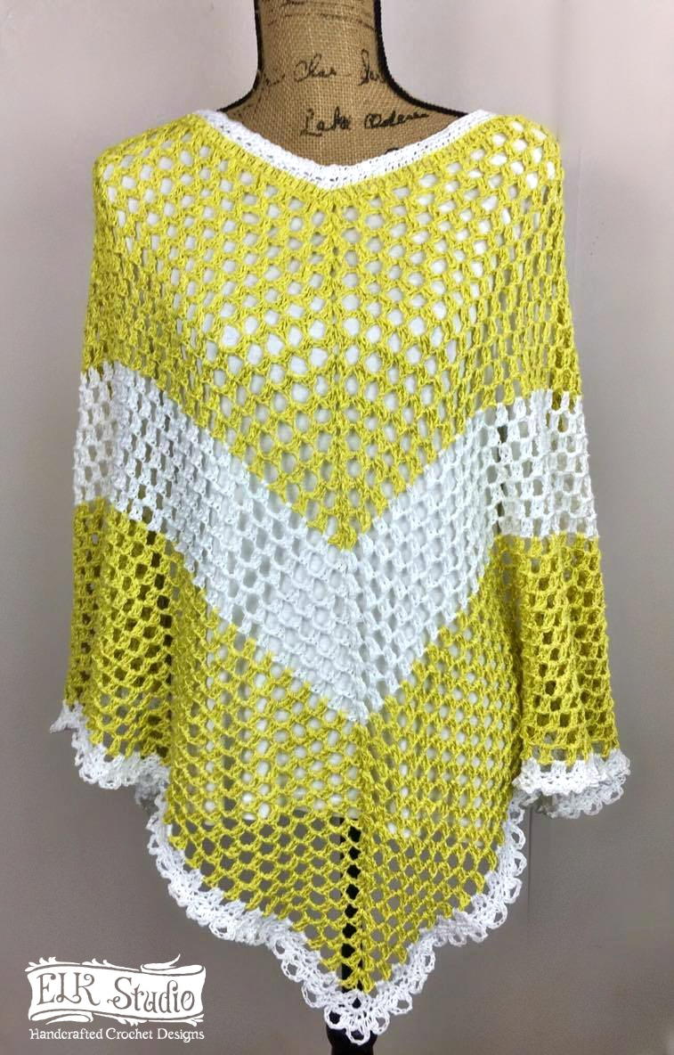 Southern Spring Fling Poncho | AllFreeCrochet.com