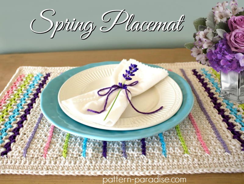 Spring Placemat | AllFreeCrochet.com