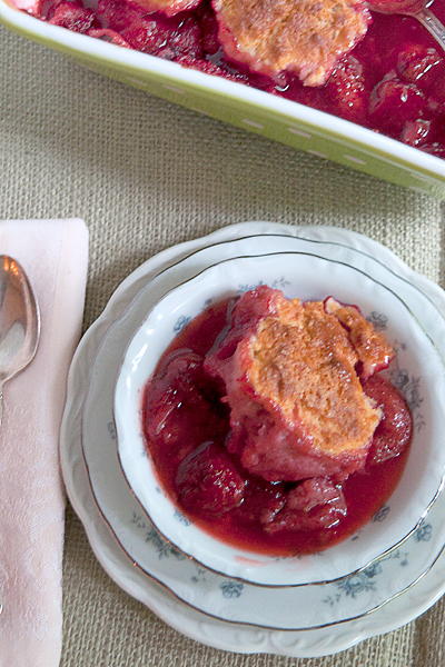 Spring Strawberry Cobbler | FaveSouthernRecipes.com