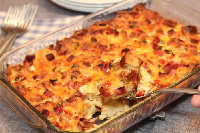 Ham and Cheese Strata | AllFreeCasseroleRecipes.com