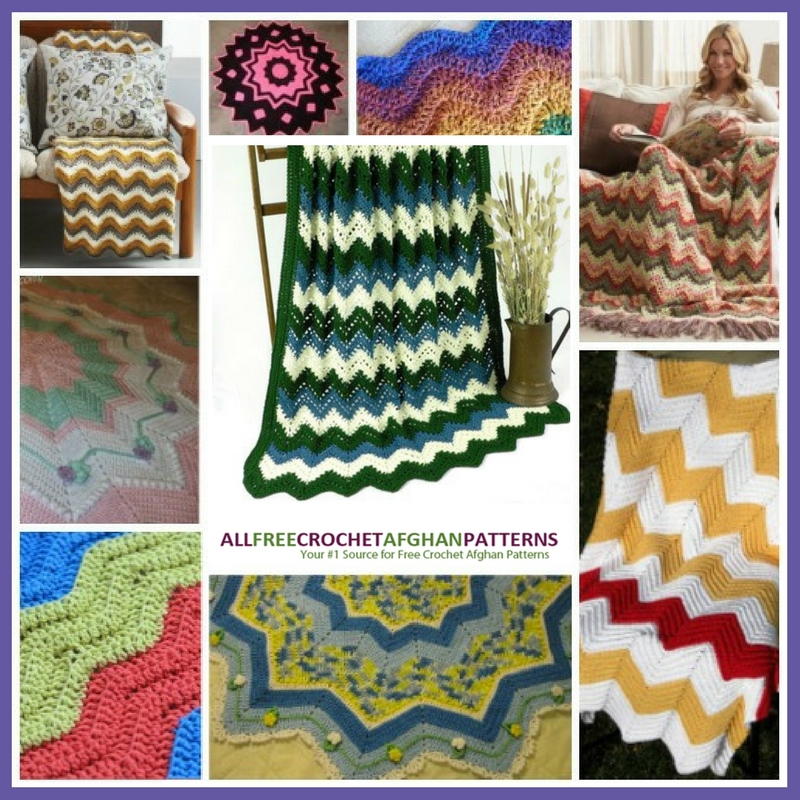 15 Ravishing Ripple Afghan Patterns | AllFreeCrochetAfghanPatterns.com