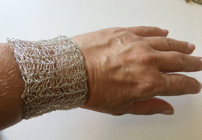 Crochet Wire Cuff DIY Bracelet | AllFreeJewelryMaking.com