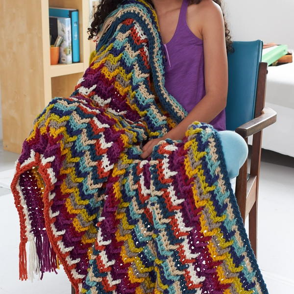 Hooked on Color Afghan | AllFreeCrochetAfghanPatterns.com