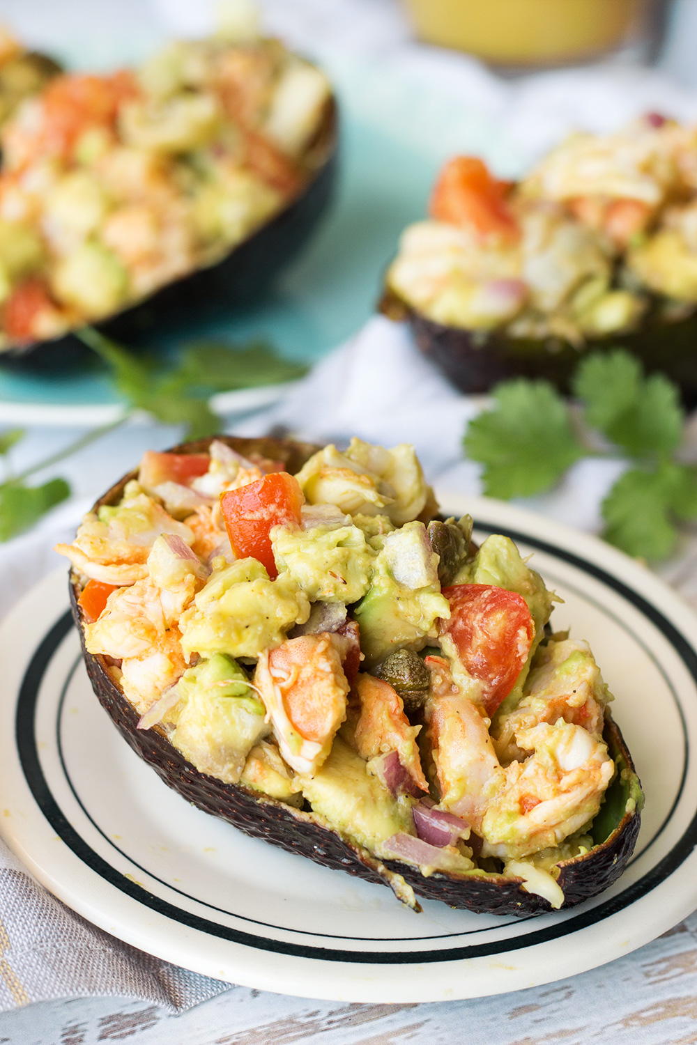 Chili-Lime Shrimp Stuffed Avocado Shells | RecipeLion.com