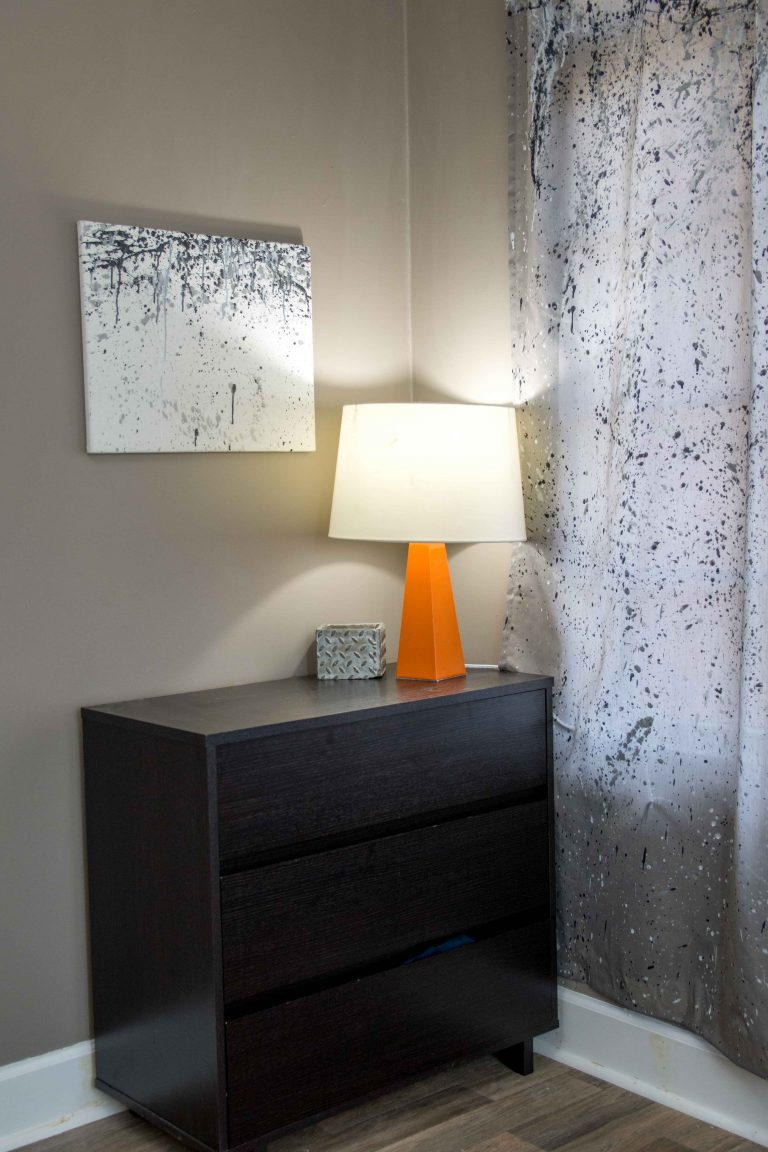 DIY Splatter Paint Curtains | FaveCrafts.com