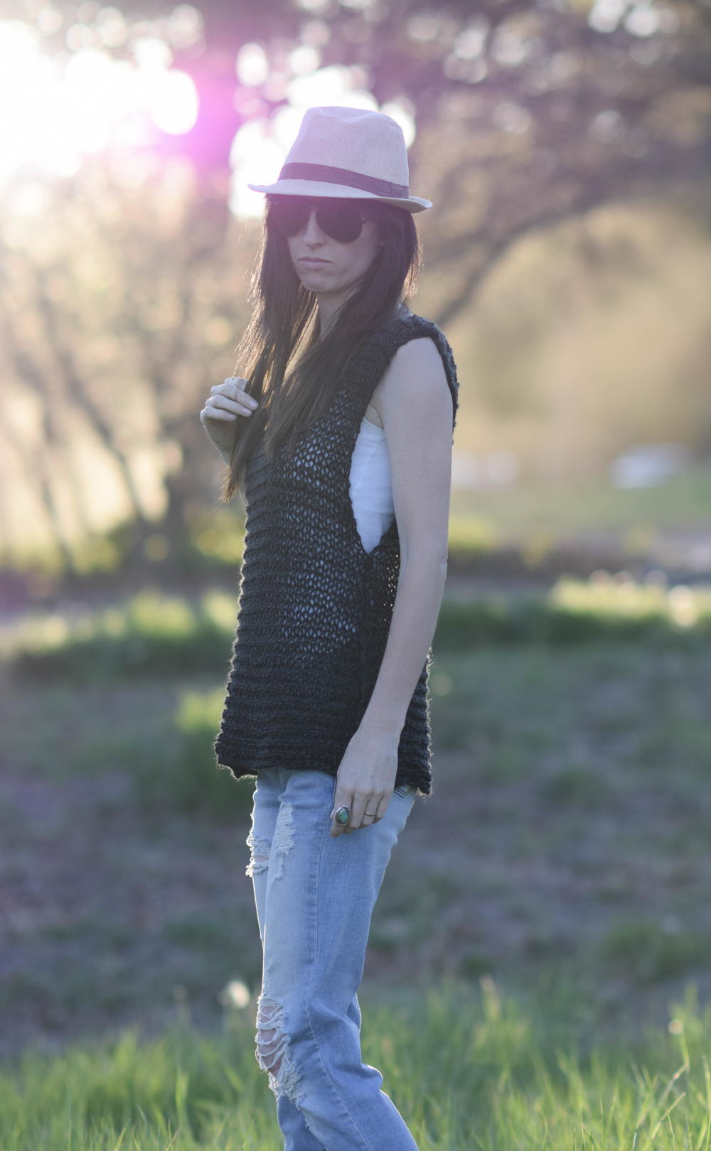 Beginner Little Black Tank | AllFreeKnitting.com