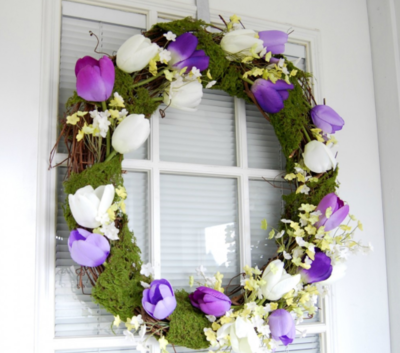 Spring Time DIY Wreath | DIYIdeaCenter.com