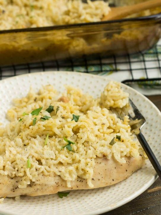 Lazy Chicken and Rice Casserole Recipe | AllFreeCasseroleRecipes.com