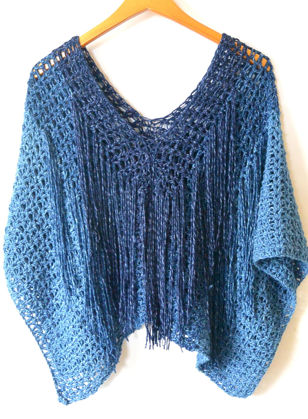 Azul V Mesh Poncho | FaveCrafts.com