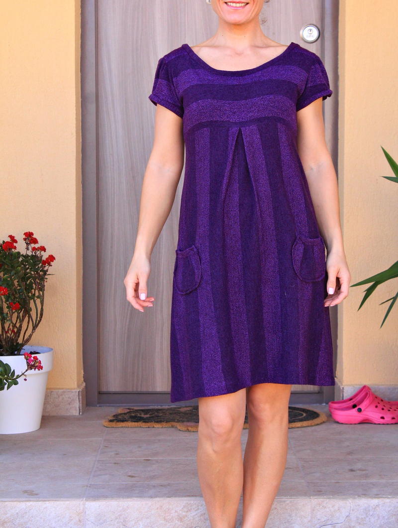 Easy Knit Dress with Pockets | FaveCrafts.com