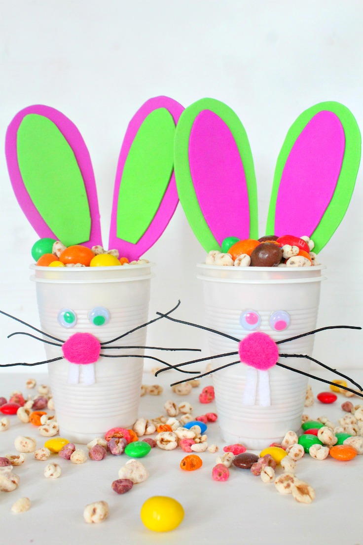 Easter Bunny Cups | AllFreeKidsCrafts.com