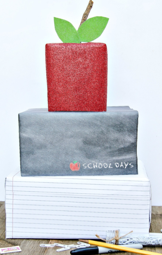 Back to School Tissue Box Cake | AllFreeKidsCrafts.com