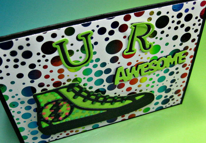 U R Awesome Foiled Guy's Card | AllFreePaperCrafts.com