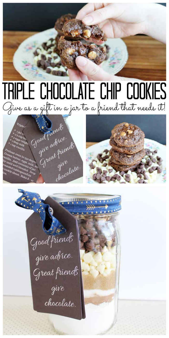 Triple Chocolate Chip Cookies Gift | RecipeLion.com