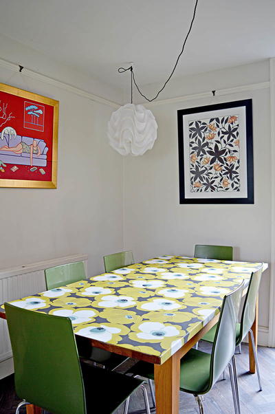 Amazing Table Upcycle with Wallpaper | DIYIdeaCenter.com