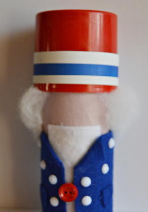 Uncle Sam Toilet Roll Craft | AllFreeHolidayCrafts.com