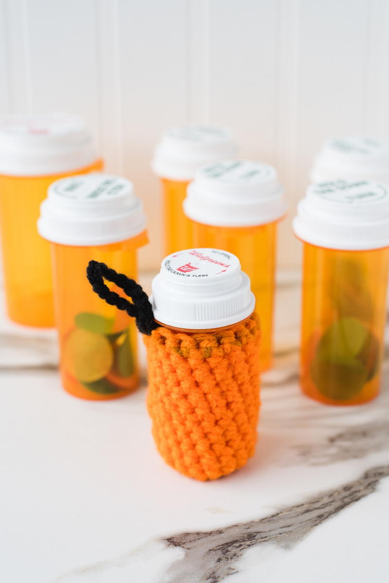 Crochet Pill Bottle Cozy Pattern | FaveCrafts.com