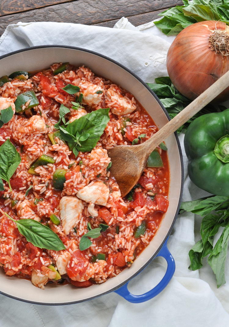 20-Minute Chicken Cacciatore with Rice | FaveHealthyRecipes.com