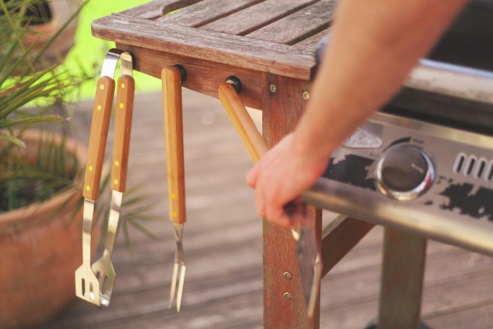 DIY Magnetic Grill Tools Storage | DIYIdeaCenter.com