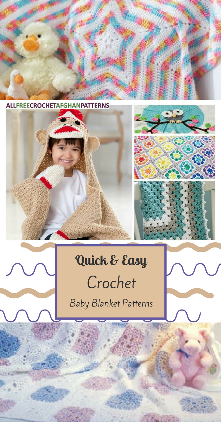 40+ Quick and Easy Crochet Baby Blanket Patterns ...