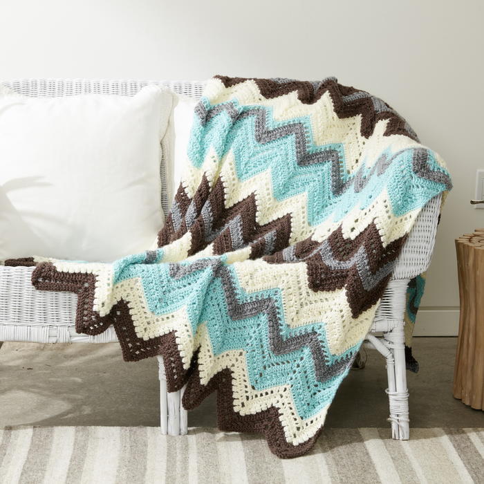Cabin in the Woods Crochet Afghan | AllFreeCrochetAfghanPatterns.com