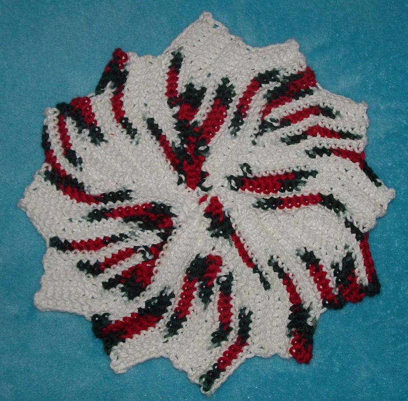 Windmill Dishcloth | AllFreeCrochet.com