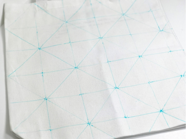 Geometric Triangle Tote Bag Design | AllFreeHolidayCrafts.com