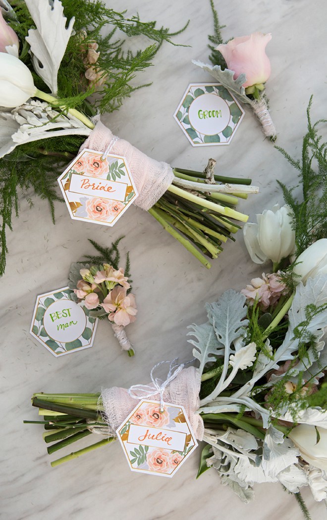 Floral Bouquet Tags | AllFreeDIYWeddings.com