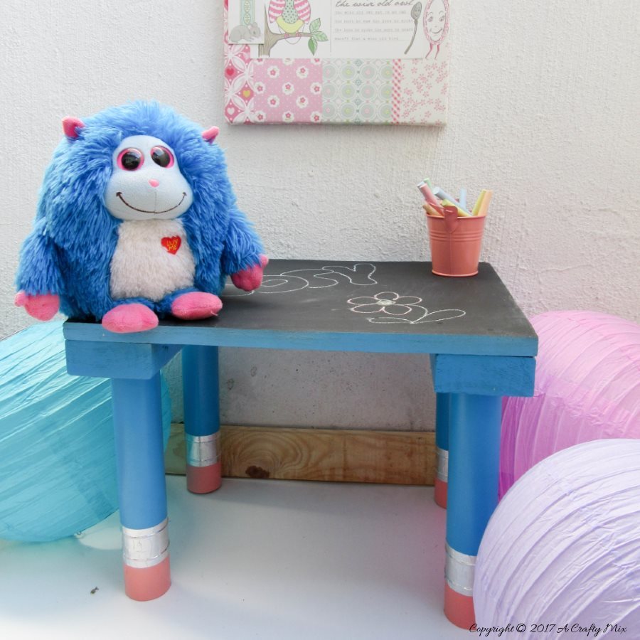 Make a Giant Pencil Legged Table | FaveCrafts.com