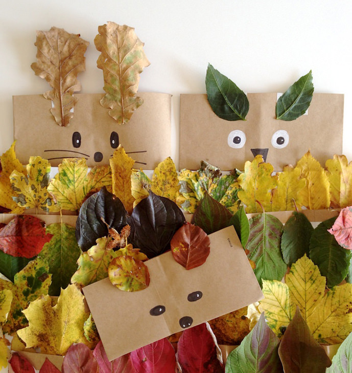 Fall Leaf Crowns and Animal Masks | AllFreeKidsCrafts.com