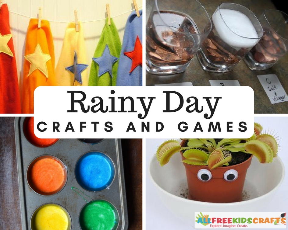 48 Rainy Day Crafts and Cool Games for Kids | AllFreeKidsCrafts.com