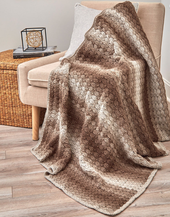 Shaded Shells Throw | AllFreeCrochetAfghanPatterns.com