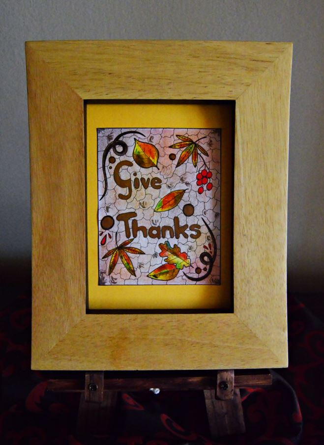Give Thanks Mini Adult Coloring Project | AllFreePaperCrafts.com