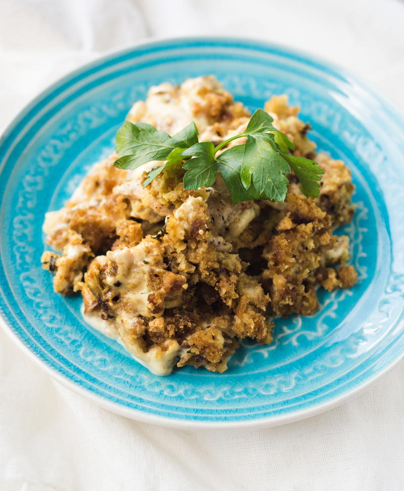 Down South Chicken & Stuffing Casserole with Cheese | RecipeLion.com