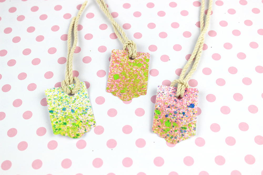 Spray Painted Label Tags | FaveCrafts.com