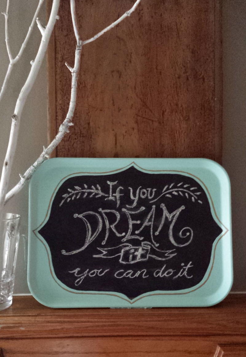 Upcycled Food Tray Chalkboard | FaveCrafts.com
