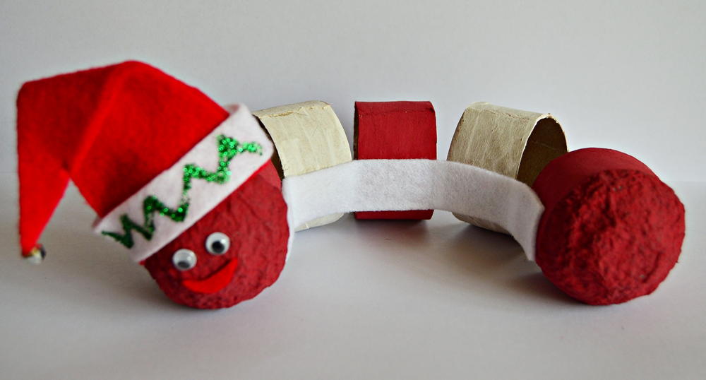 Candy Cane Christmas Worm Craft | AllFreeKidsCrafts.com